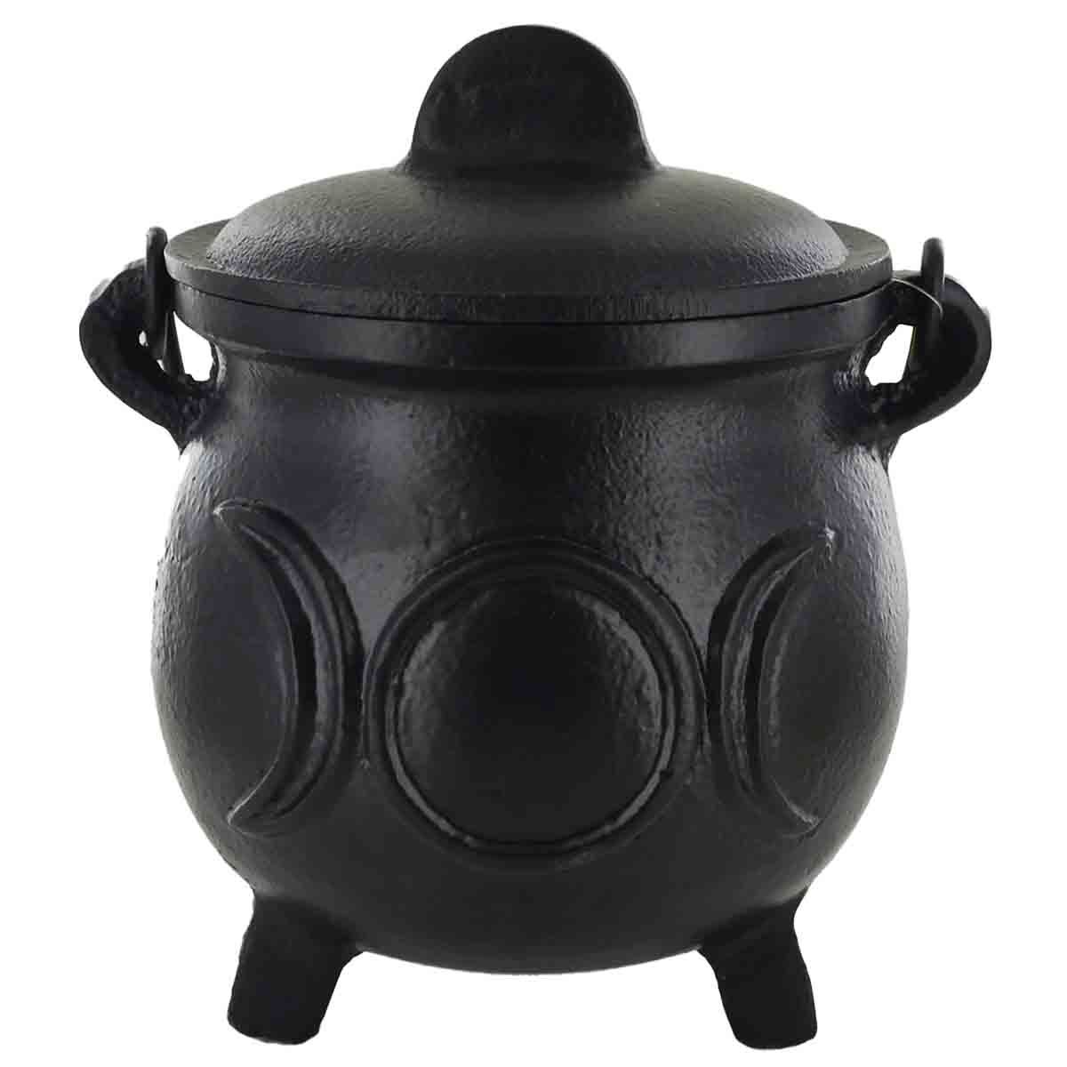 Cast iron triple moon cauldrons | Morbitorium