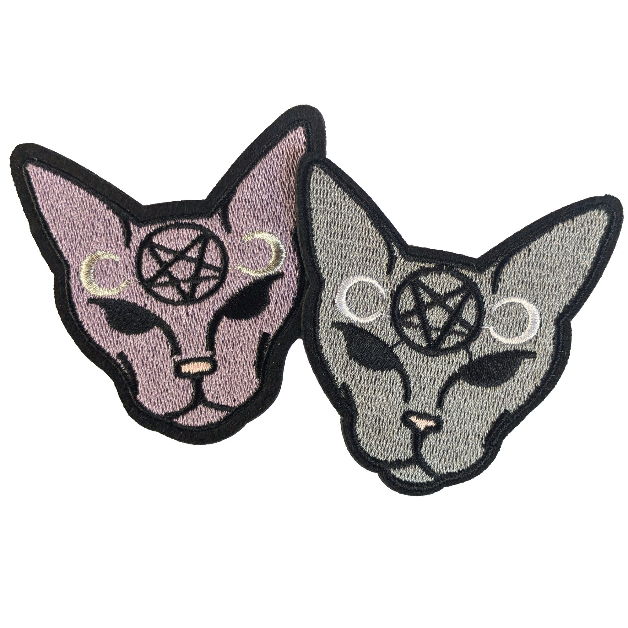 Cat pentagram iron-on patch | Morbitorium