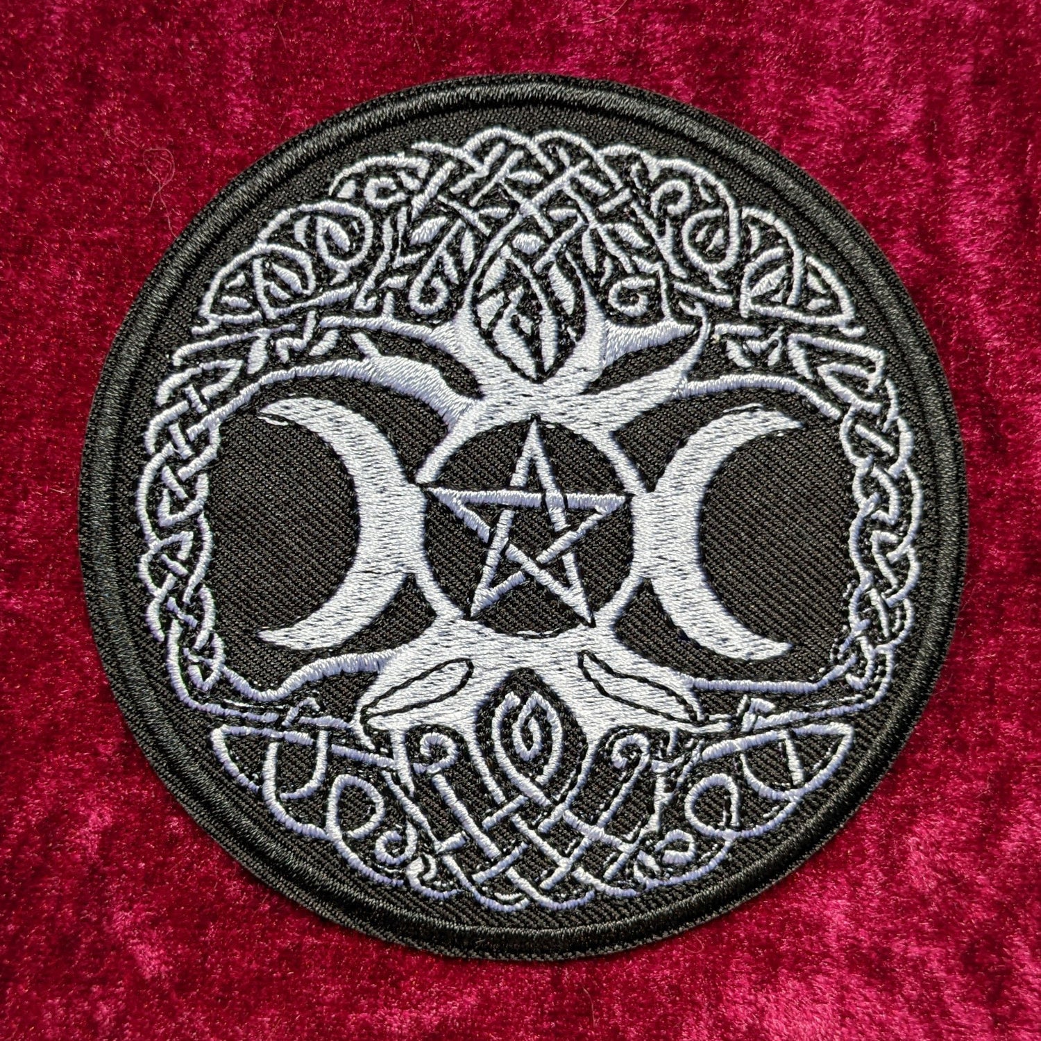 Triple moon / tree of life iron-on patch | Morbitorium