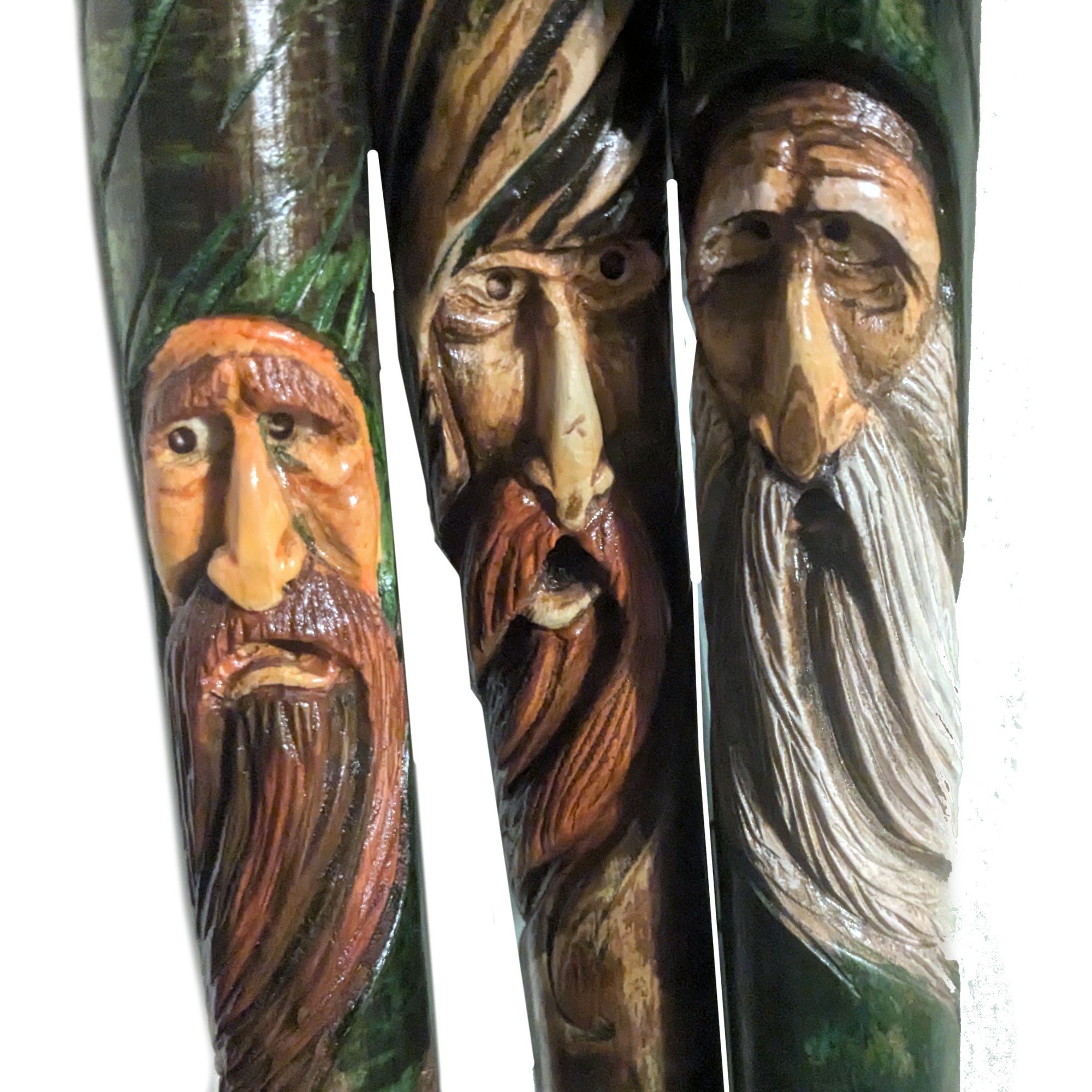 Hand carved walking staffs | Morbitorium